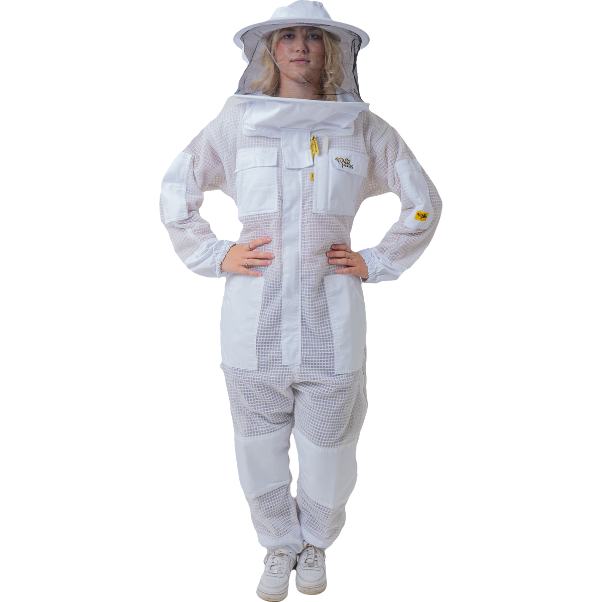 3 Layer Mesh Ventilated Beekeeping Suit With Round Brim Hat
